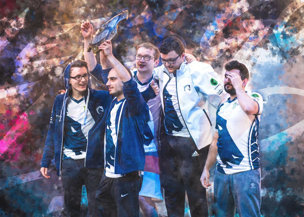 'Team Liquid TI7 Win' Poster, picture, metal print, paint by Team Liquid | Displate