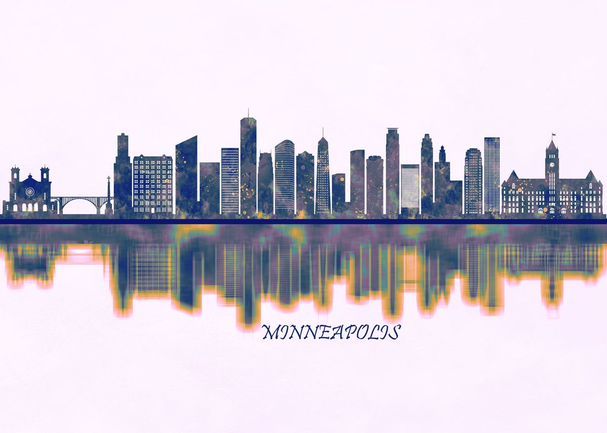 'Minneapolis Skyline' Poster by Towseef Dar | Displate