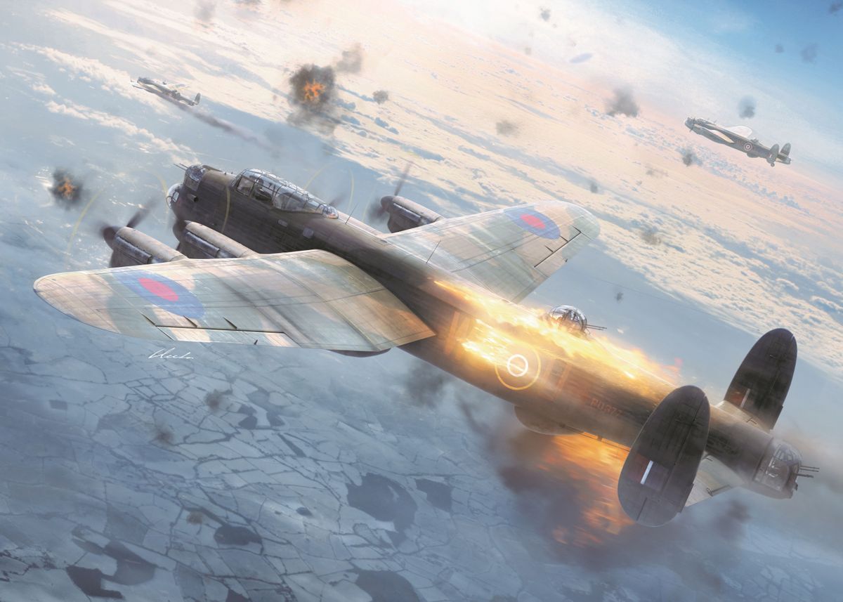 'Avro Lancaster Jet War' Poster, picture, metal print, paint by ...