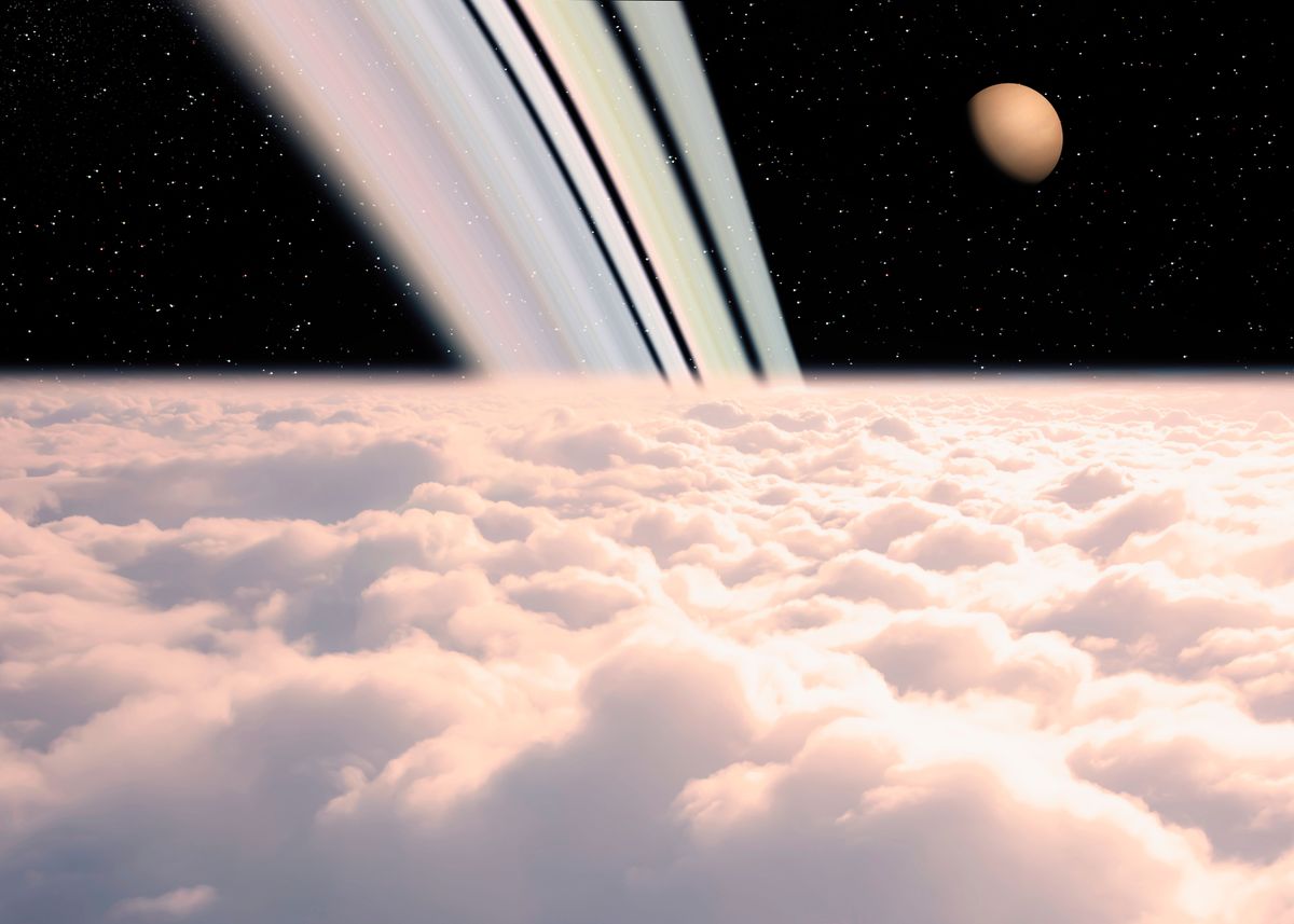 'Saturn Surface' Poster by Mango Art | Displate