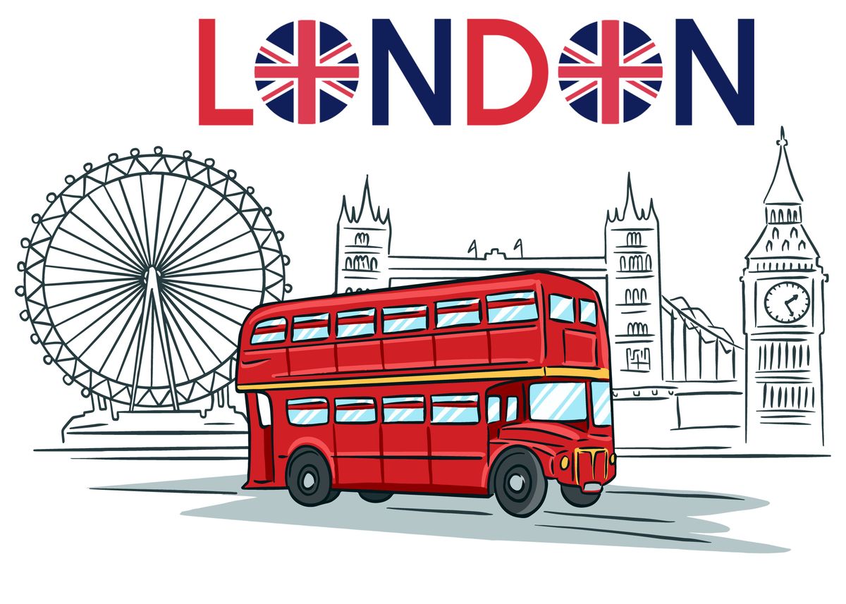 'London City UK England' Poster by Max Ronn | Displate