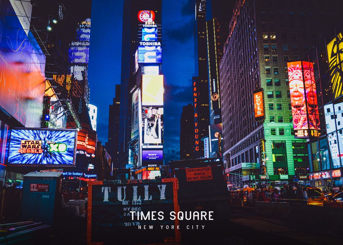 'Times Square ' Poster, picture, metal print, paint by Famous City ...