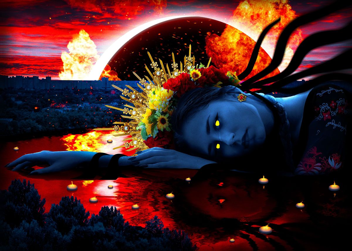 'THE DEATH IS HERE' Poster, picture, metal print, paint by 4Ma | Displate