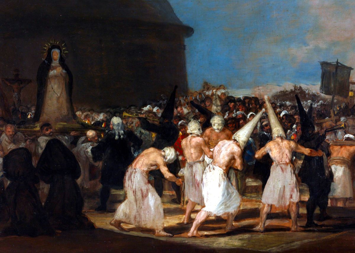 'Procession of Flagellants' Poster, picture, metal print, paint by ...
