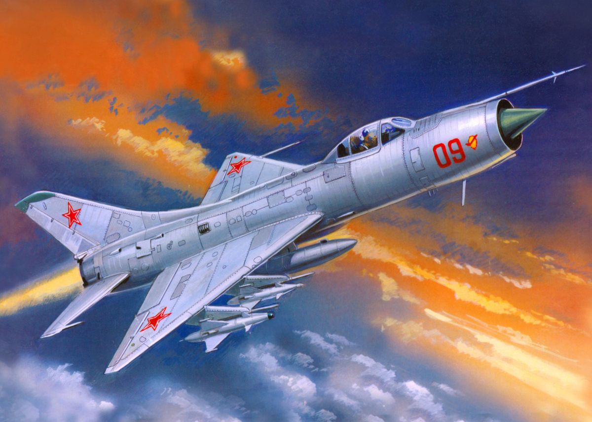 'Sukhoi Su9 Jet War' Poster, picture, metal print, paint by Maverick ...