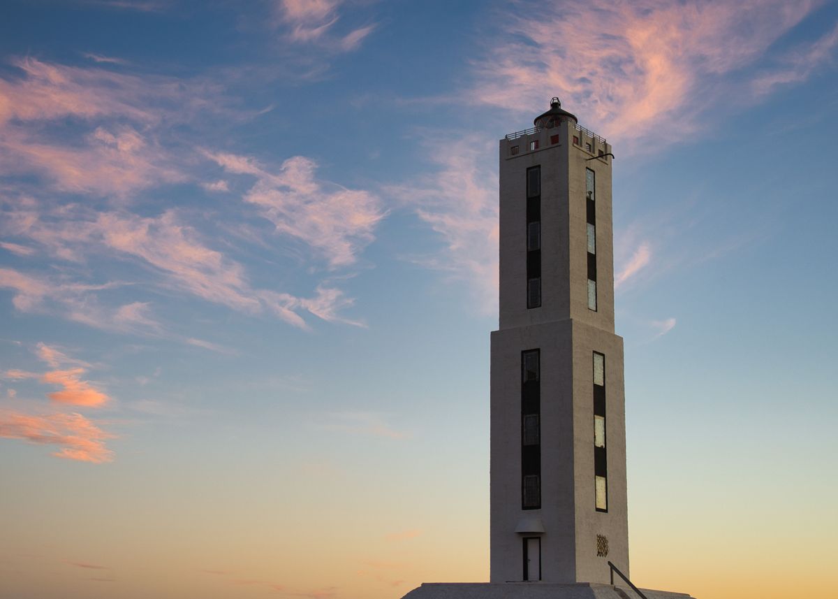 'Lighthouse sunset' Poster, picture, metal print, paint by Gabor ...