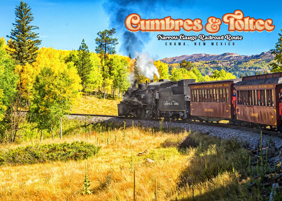 'Cumbres and Toltec Train' Poster, picture, metal print, paint by ...