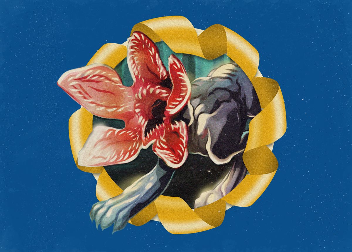 'Festive Demogorgon' Poster by Stranger Things Series | Displate