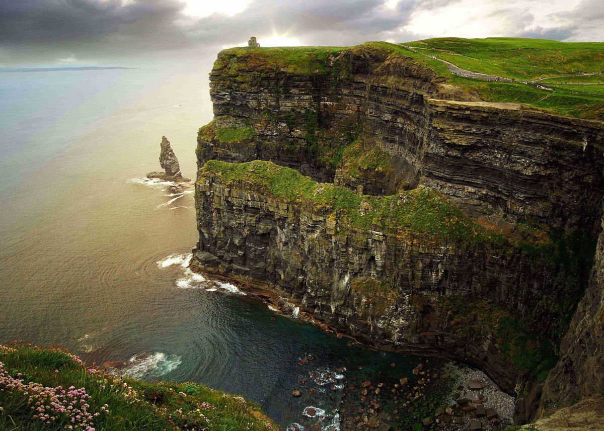 'Ravine ireland cliff sea' Poster, picture, metal print, paint by ...