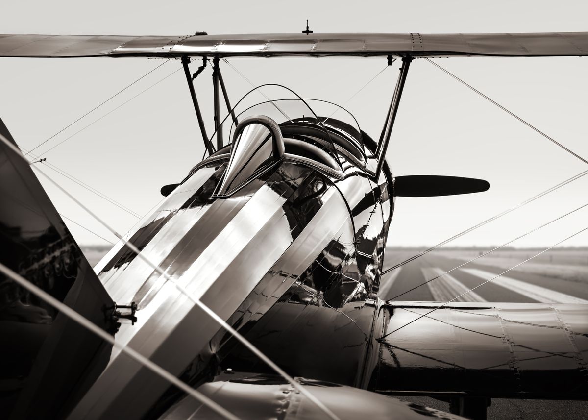 'biplane' Poster, picture, metal print, paint by Frank Peters | Displate
