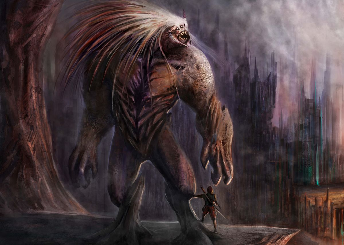 'Monster fantasy art' Poster, picture, metal print, paint by Korban ...