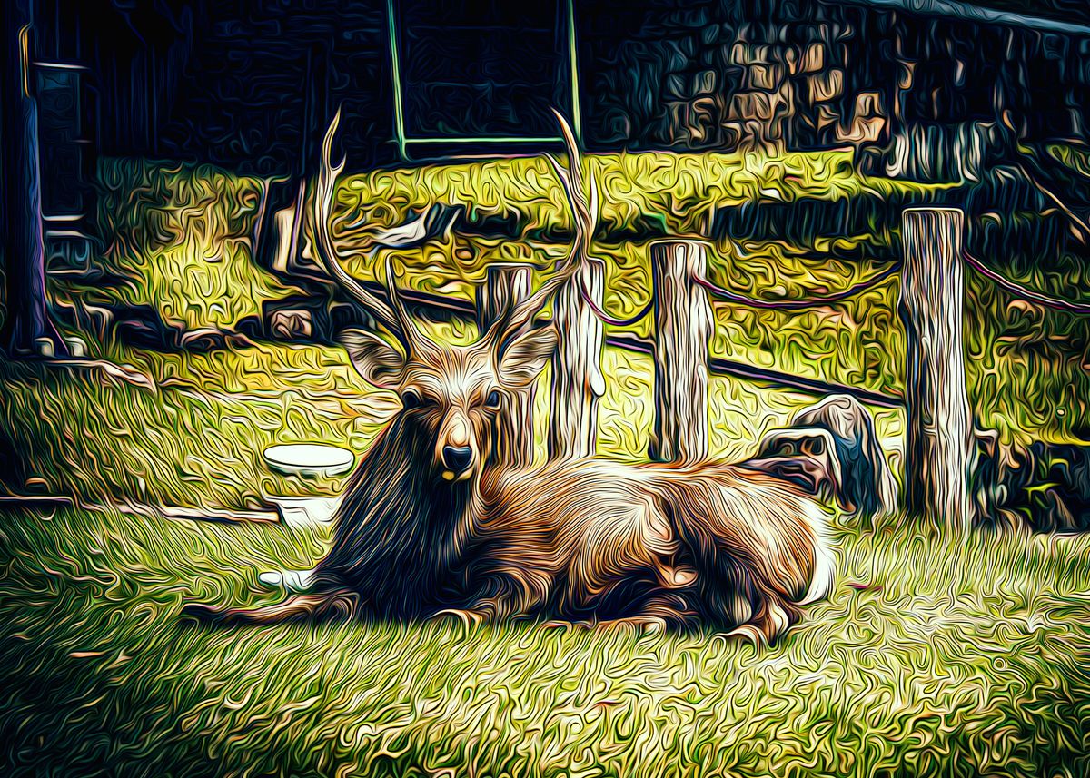 'Deer' Poster by Tiker Arts | Displate