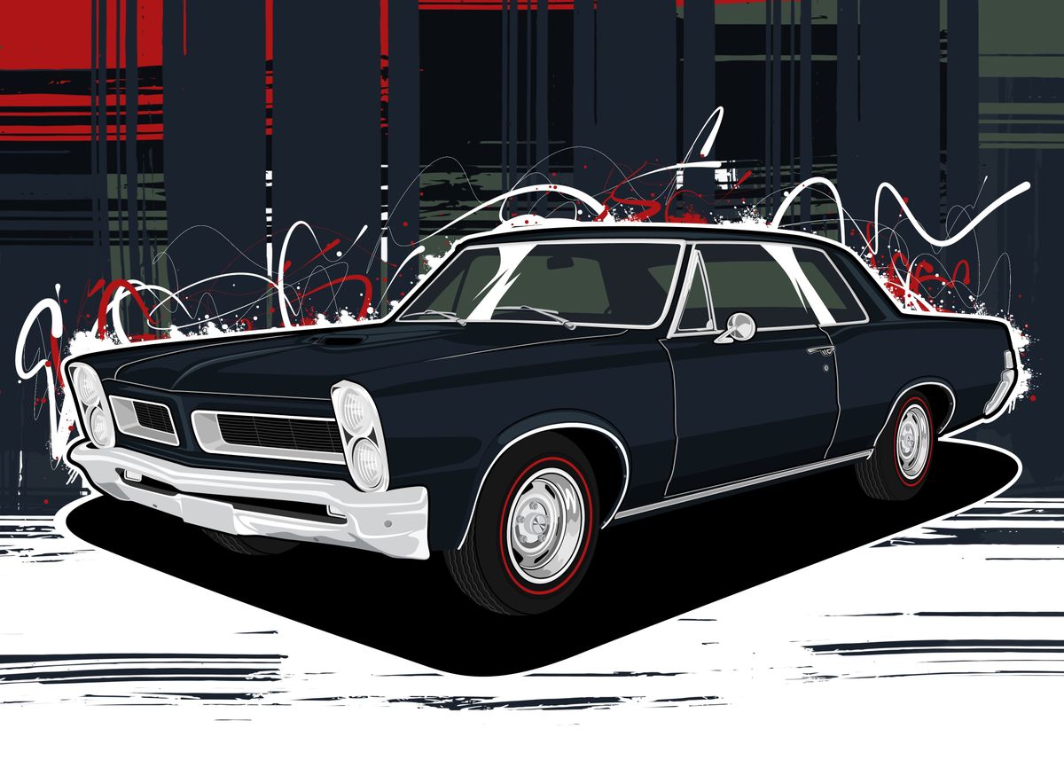 'Car art' Poster, picture, metal print, paint by Mild pic | Displate