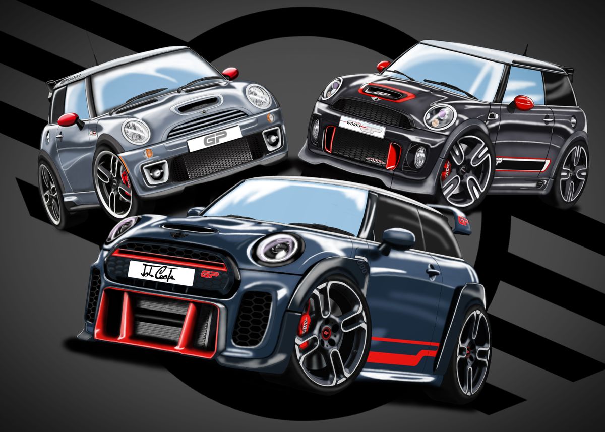 'The JCW GPs' Poster by CoxiCARtoons | Displate