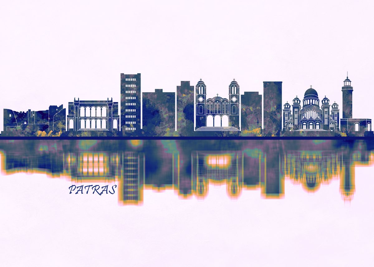 'Patras Skyline' Poster by Towseef Dar | Displate
