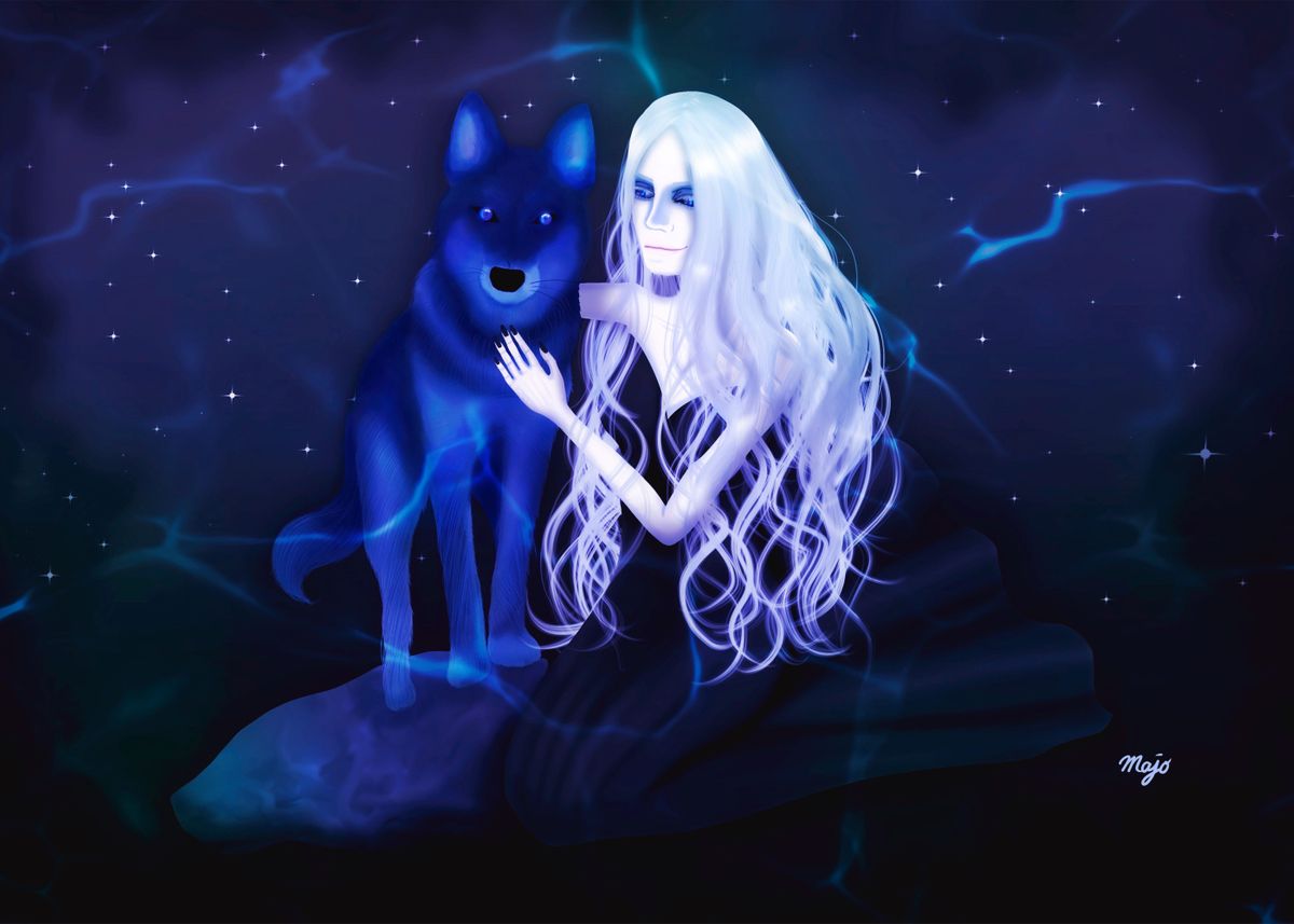 'Witch And Wolf ' Poster, picture, metal print, paint by Majo Art ...