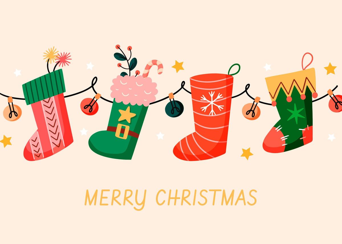 'Christmas Stockings' Poster, picture, metal print, paint by Creativity ...