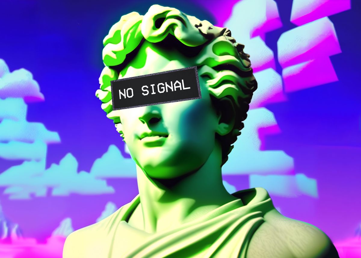 'Vaporwave statue greek gre' Poster, picture, metal print, paint by ...
