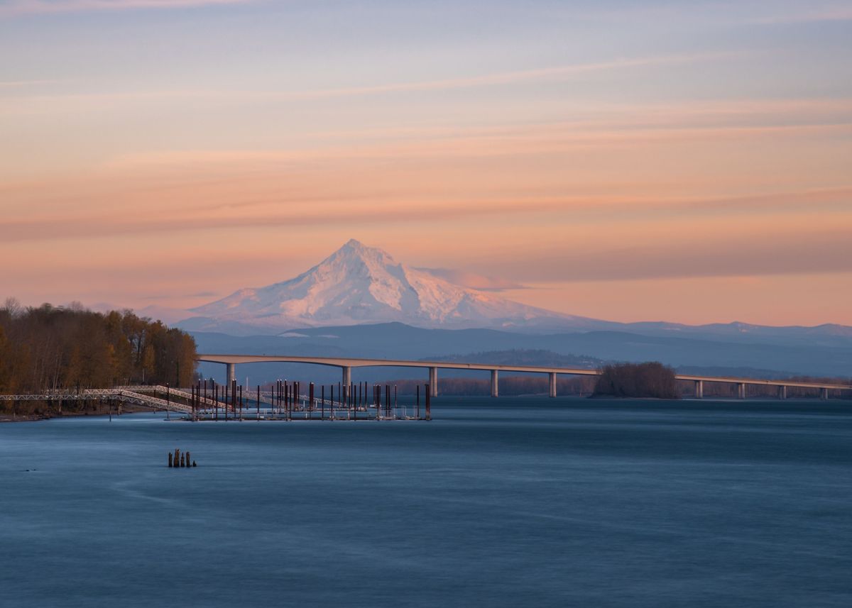 'Mt Hood Magic' Poster, picture, metal print, paint by Nicholas Steven | Displate