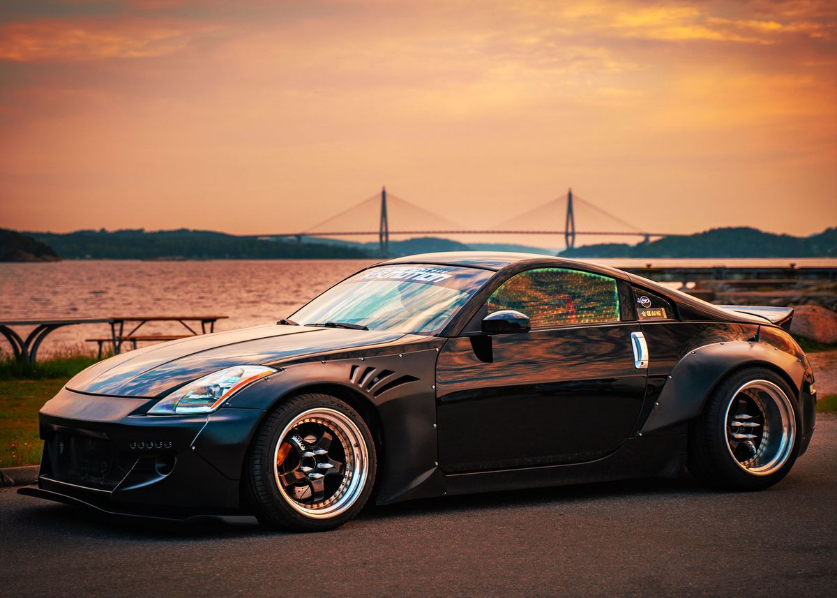 'Nissan 350Z JDM' Poster, picture, metal print, paint by Robert Monroy ...