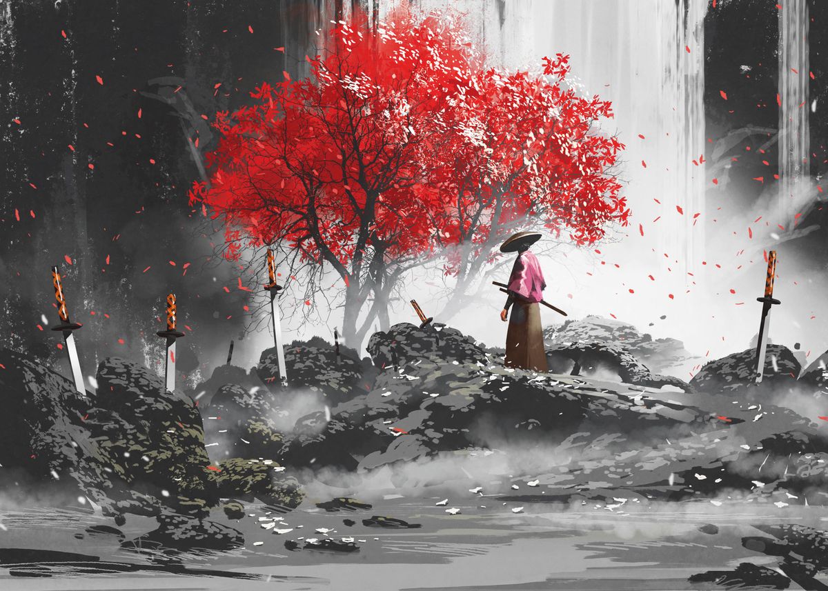 'Samurai Warrior' Poster, picture, metal print, paint by Faissal Thomas ...