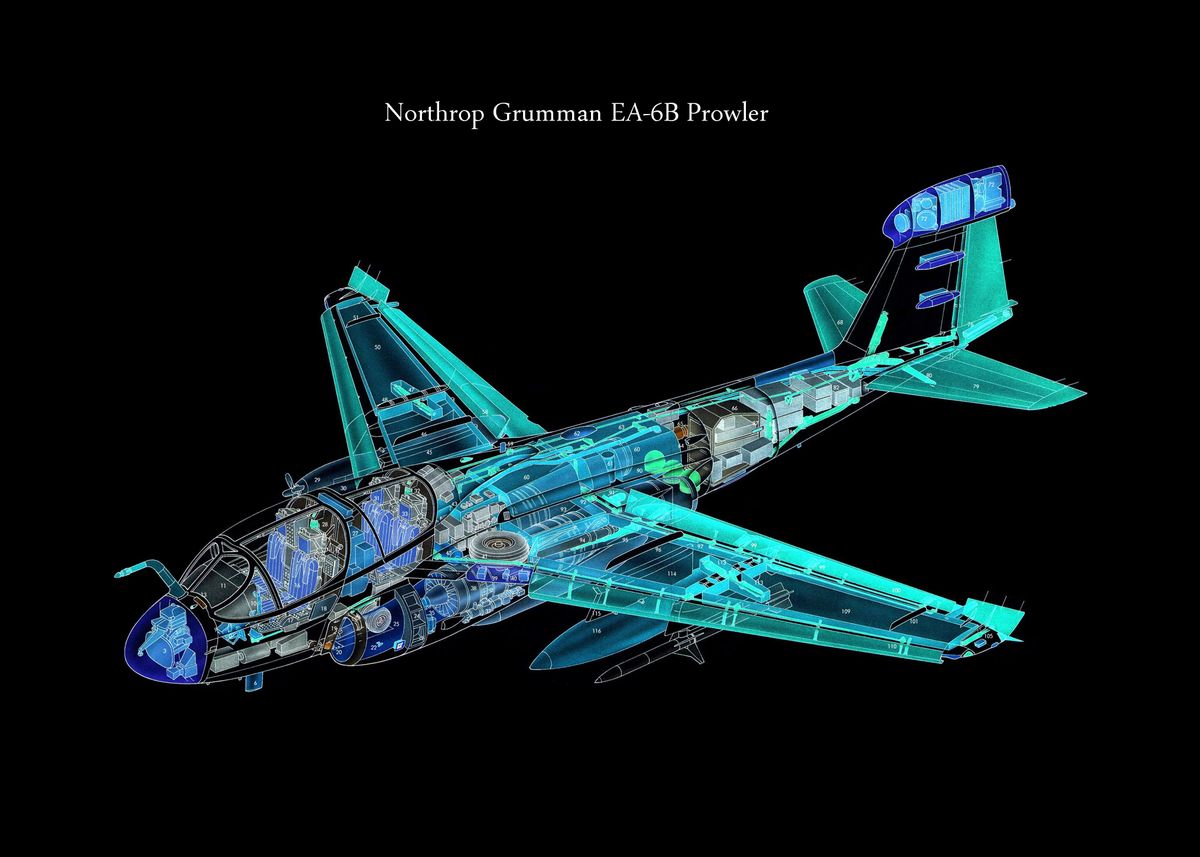 'Northrop Grumman EA 6B ' Poster, picture, metal print, paint by Mod ...