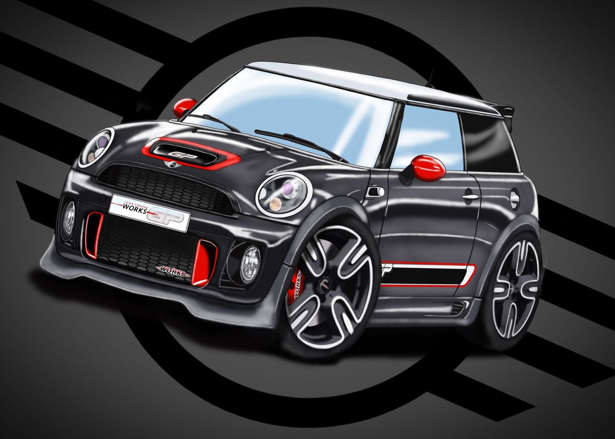 'JCW GP2' Poster by CoxiCARtoons | Displate