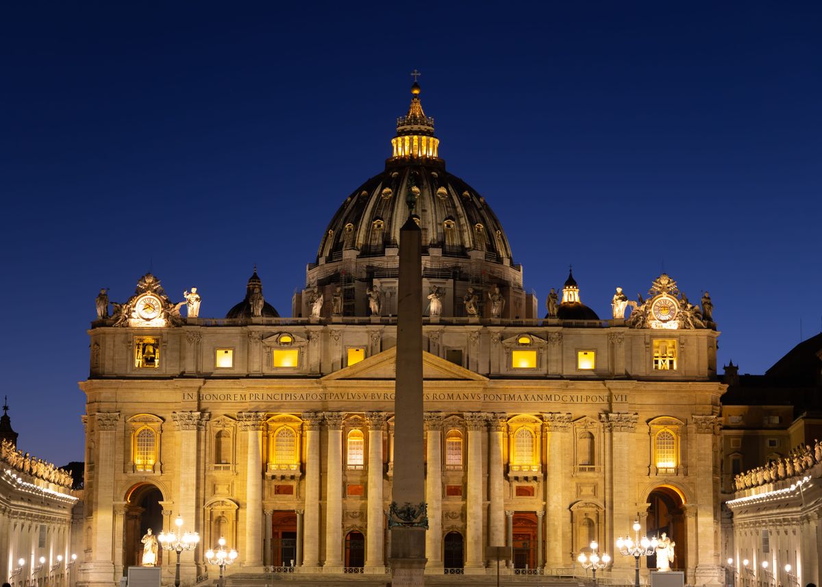 'St Peter Basilica Vatican' Poster, picture, metal print, paint by ...