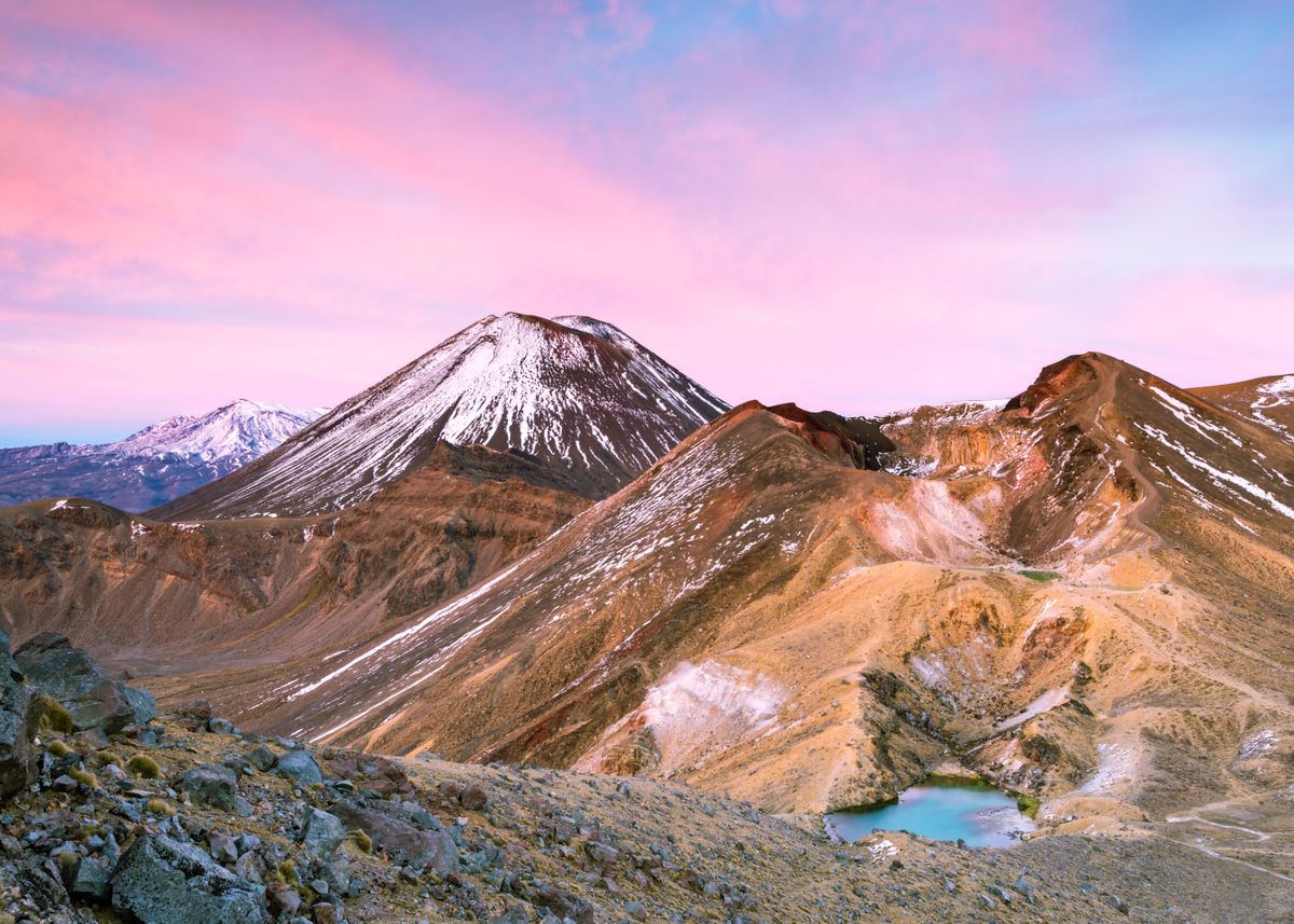 'Tongariro crossing NZ' Poster, picture, metal print, paint by Matteo ...