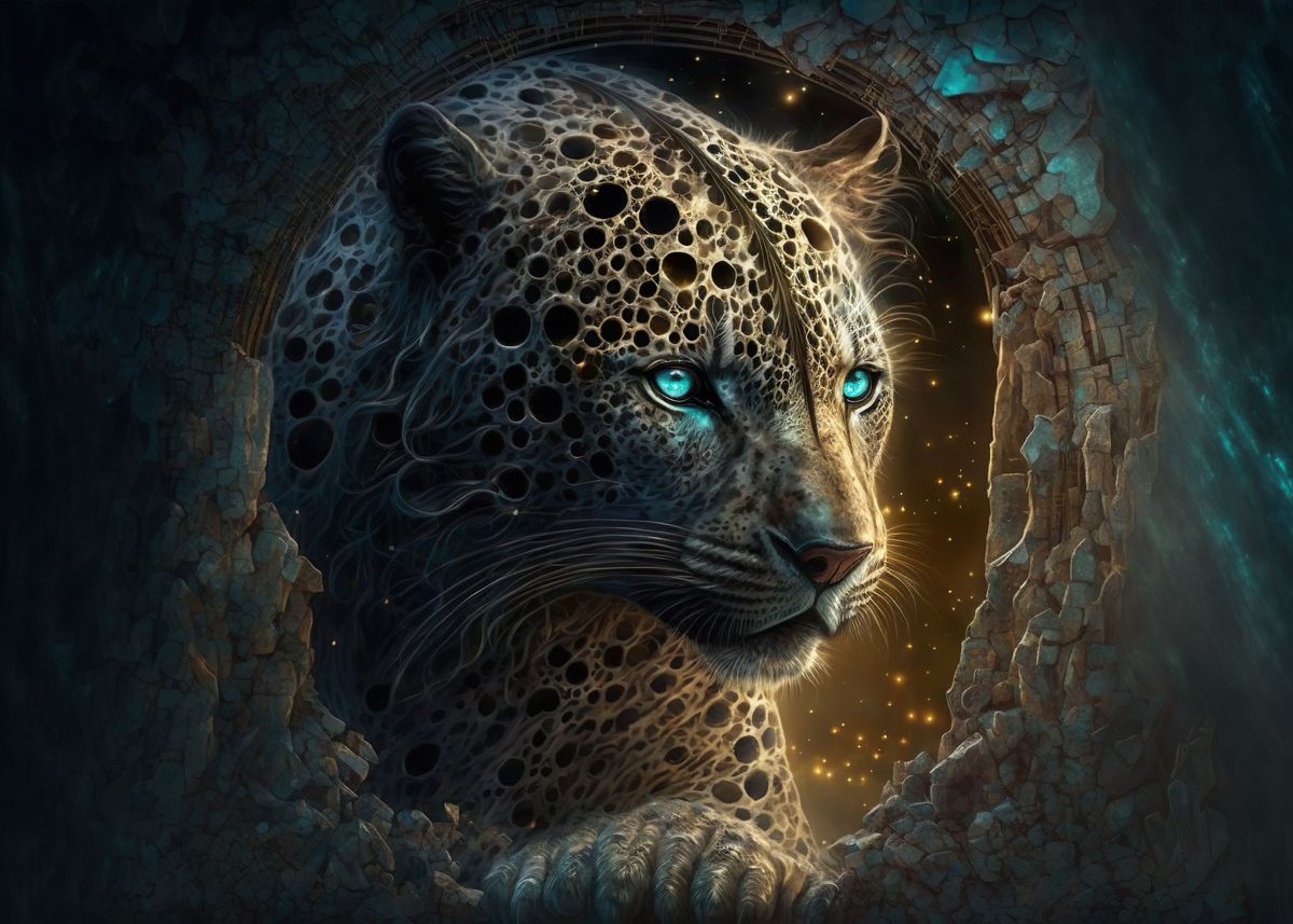 'Celestial Tiger' Poster by GLITCHED ART | Displate