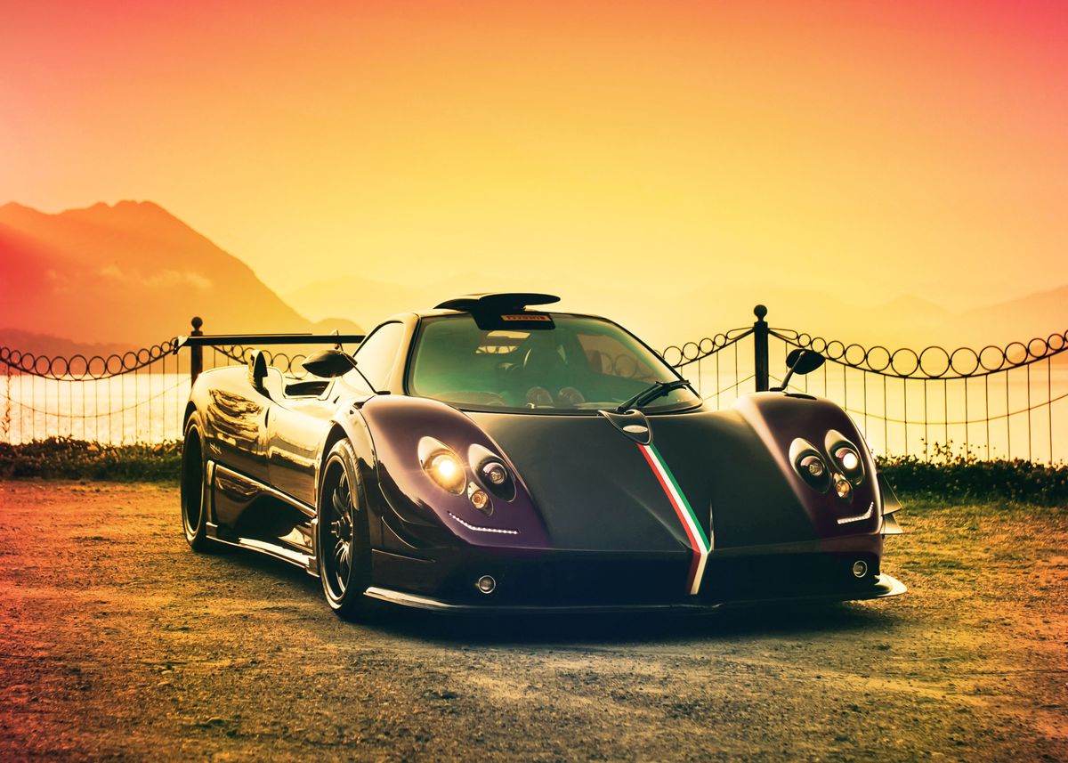 'pagani' Poster, picture, metal print, paint by Recca | Displate