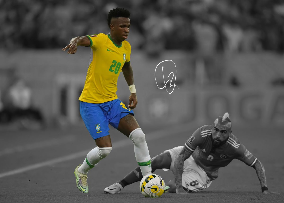 'Vinicius Jr' Poster, picture, metal print, paint by Dat Luong | Displate