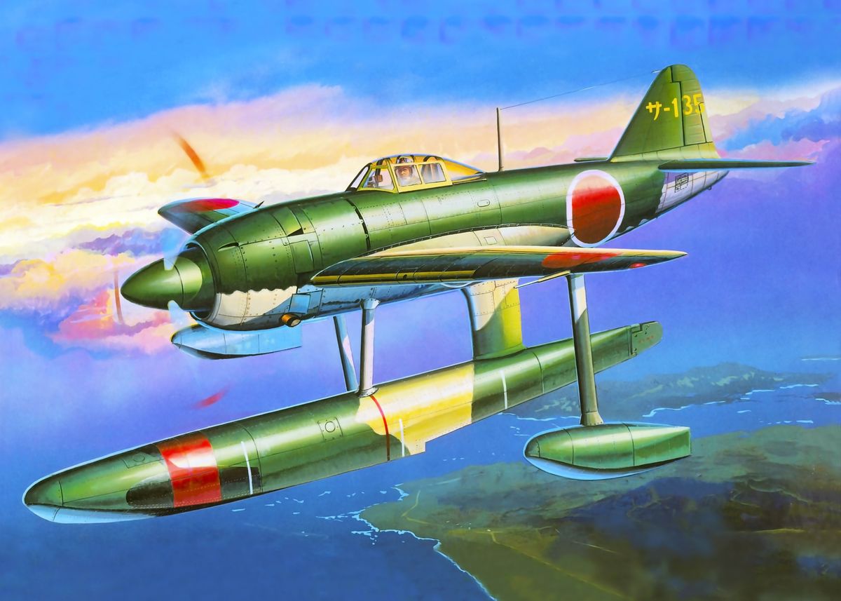 'N1K1 Kyofu Kawanishi' Poster, picture, metal print, paint by AirCraft ...