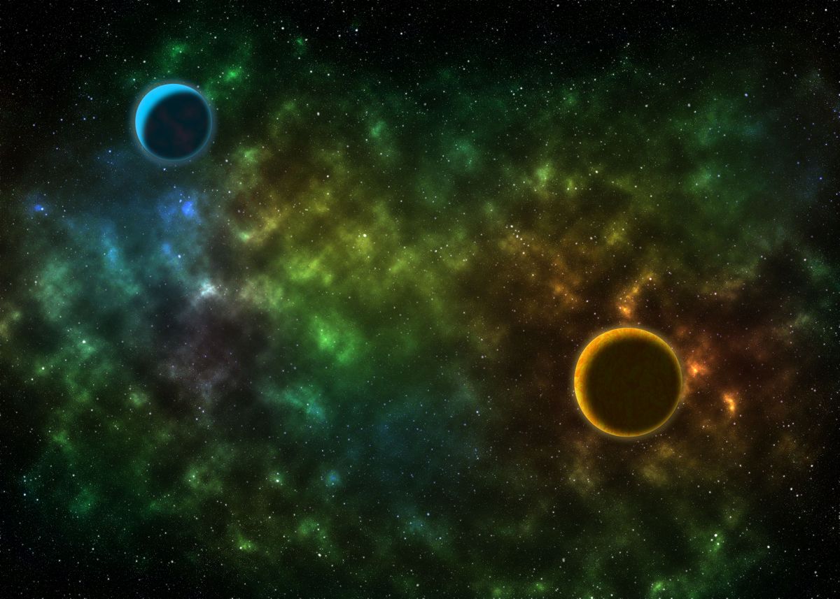 'Planets floating in space' Poster by Venmile | Displate