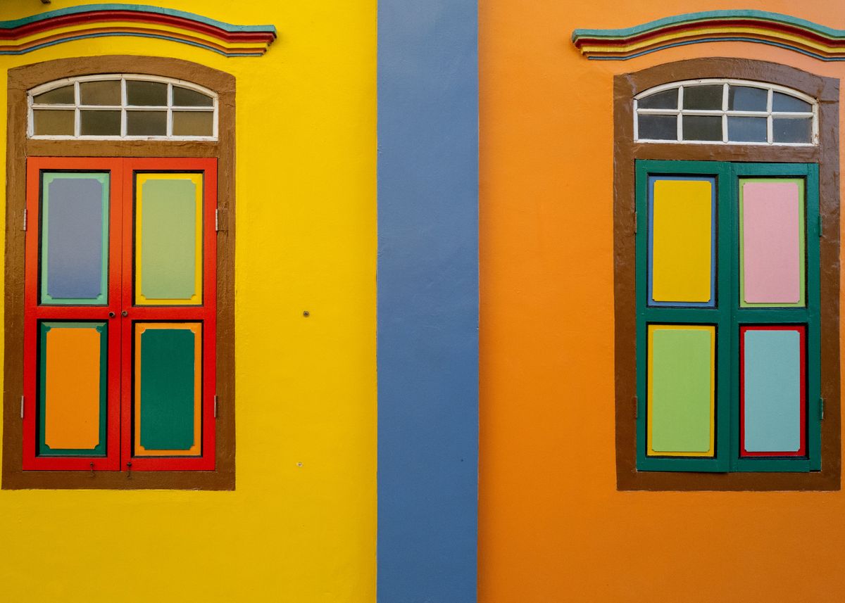 'Painted Windows' Poster by Travelling Fatman | Displate