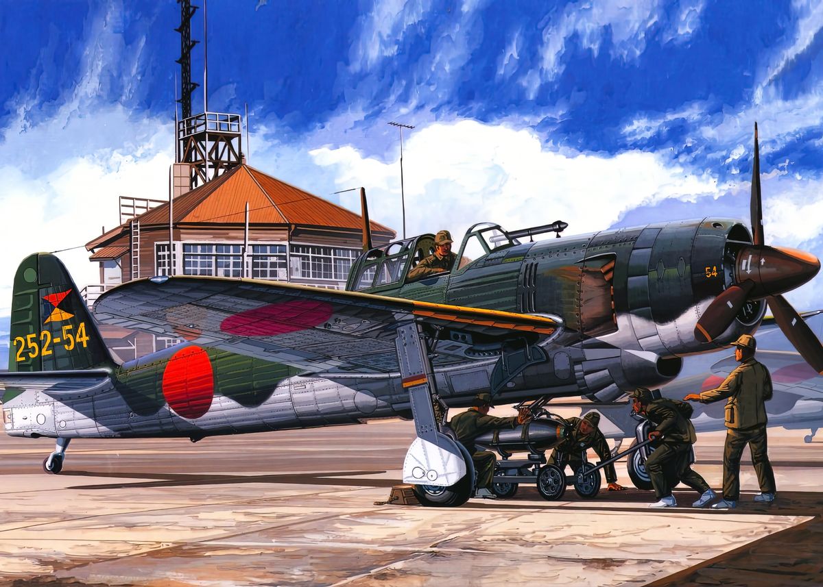 'D4Y3 Suisei Japan Warrior' Poster, picture, metal print, paint by ...