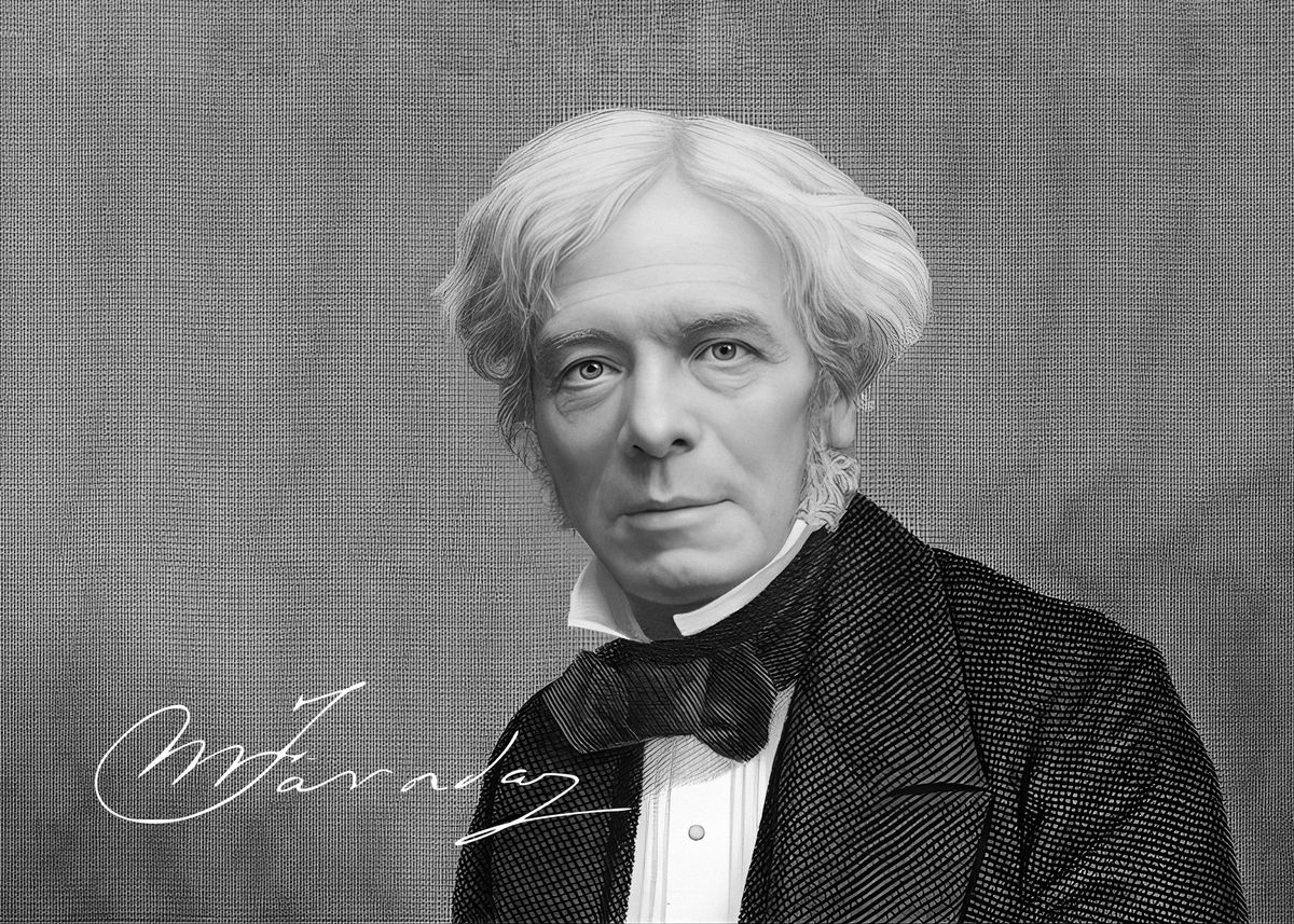 'Michael Faraday' Poster, picture, metal print, paint by anamaria tudor ...