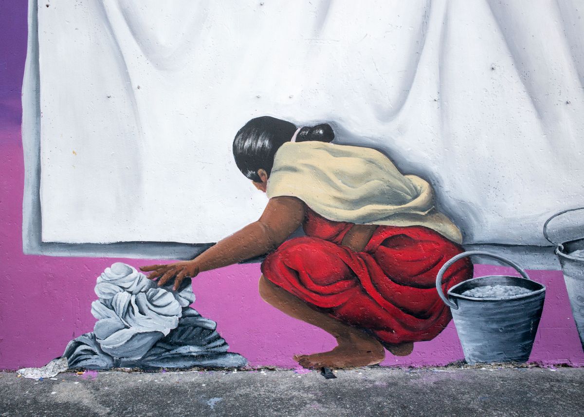 'The Washerwoman' Poster by Travelling Fatman | Displate