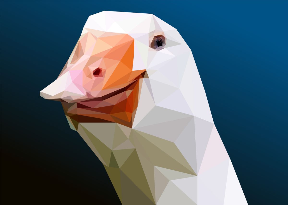 'goose meme' Poster, picture, metal print, paint by Lowpoly Posters ...