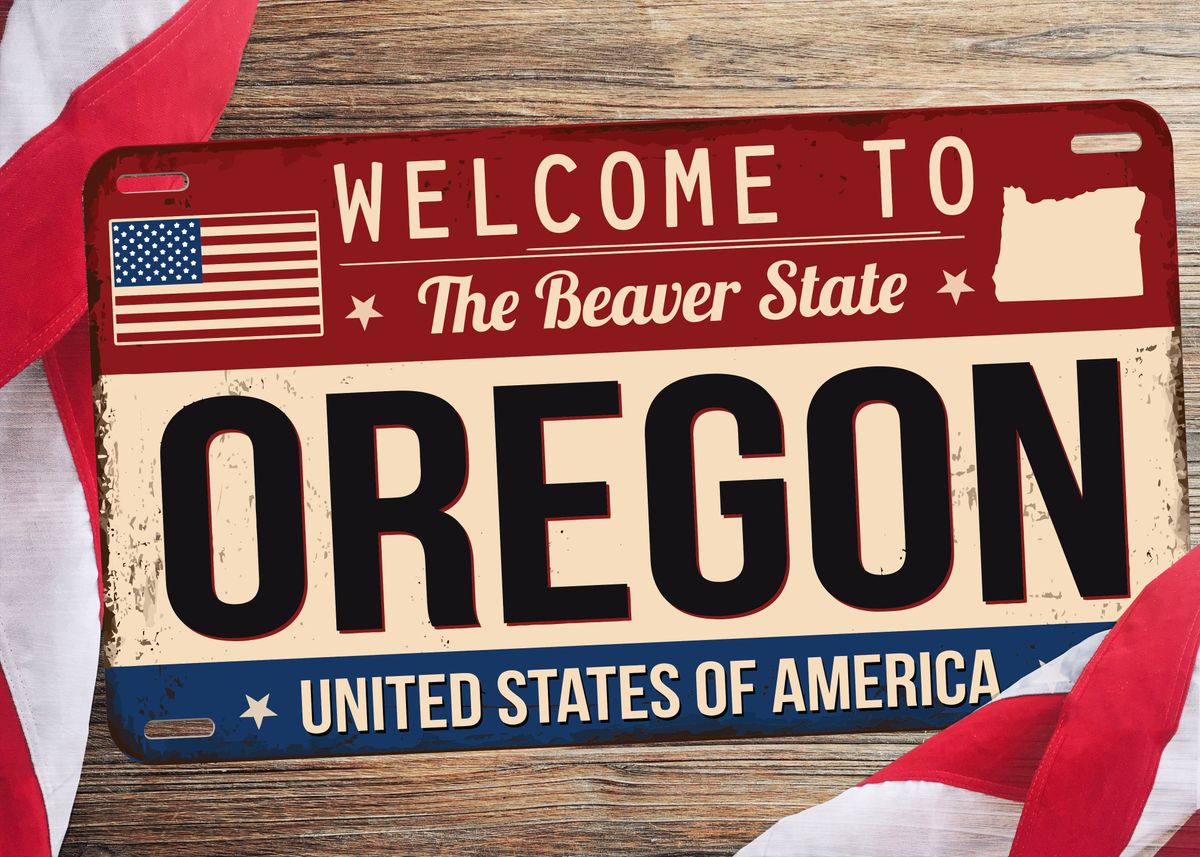 'OREGON PLATES' Poster, picture, metal print, paint by Paulix Bed ...