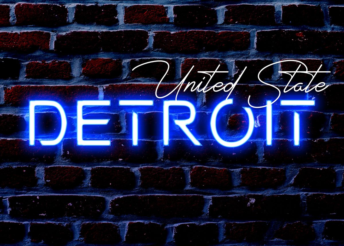 'Detroit' Poster by Wasi Blond | Displate