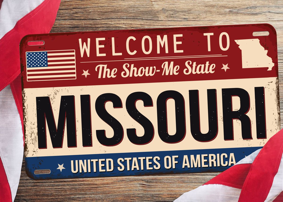 'MISSOURI PLATES' Poster, picture, metal print, paint by Paulix Bed ...