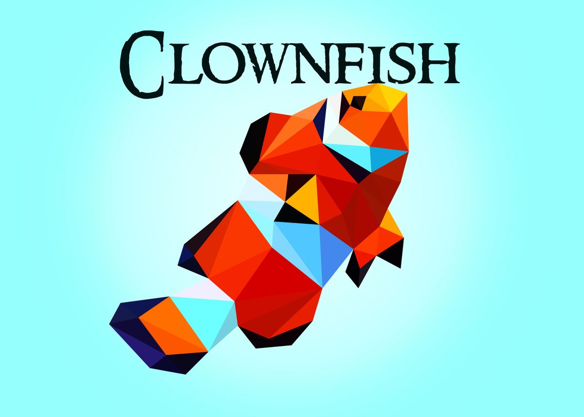 'Clownfish' Poster, picture, metal print, paint by Dare Neil | Displate