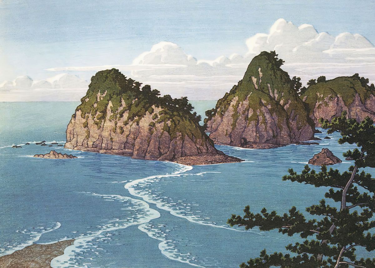 'Dogashima Island' Poster, picture, metal print, paint by Takeda Art ...