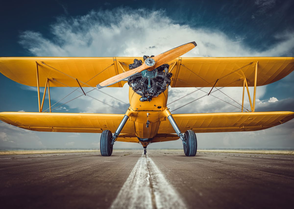 'biplane' Poster by Frank Peters | Displate