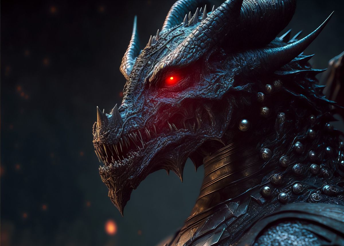 'Yorg the darth Dragon' Poster, picture, metal print, paint by XENOS ...