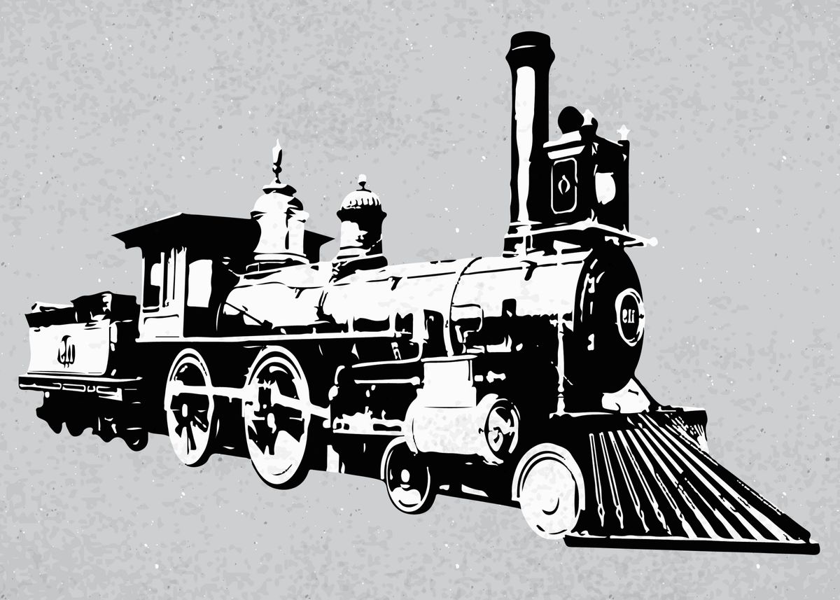 'Steam Train Locomotive' Poster, picture, metal print, paint by Max ...