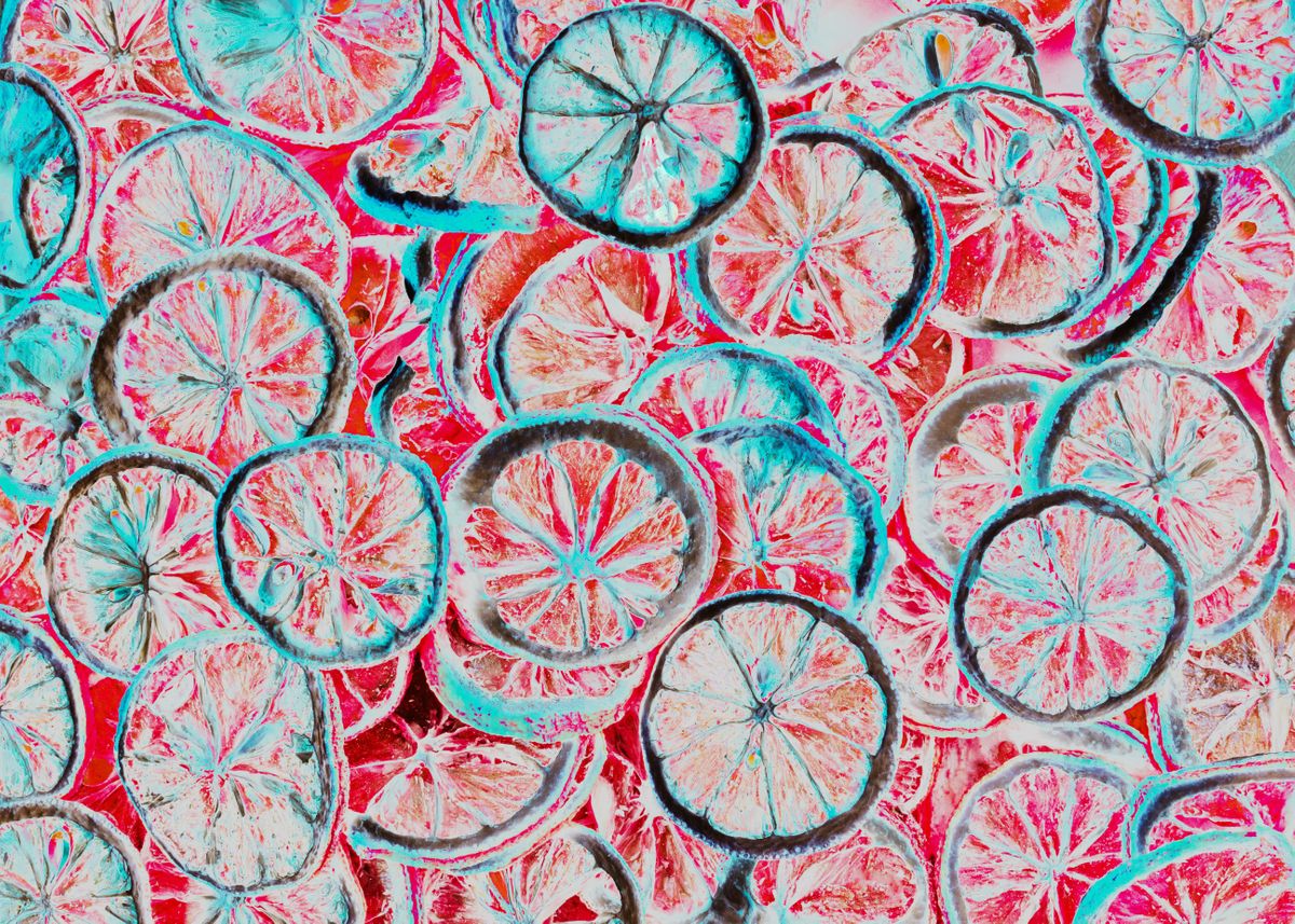 'Pink lemons' Poster by Malwina Lewinska | Displate