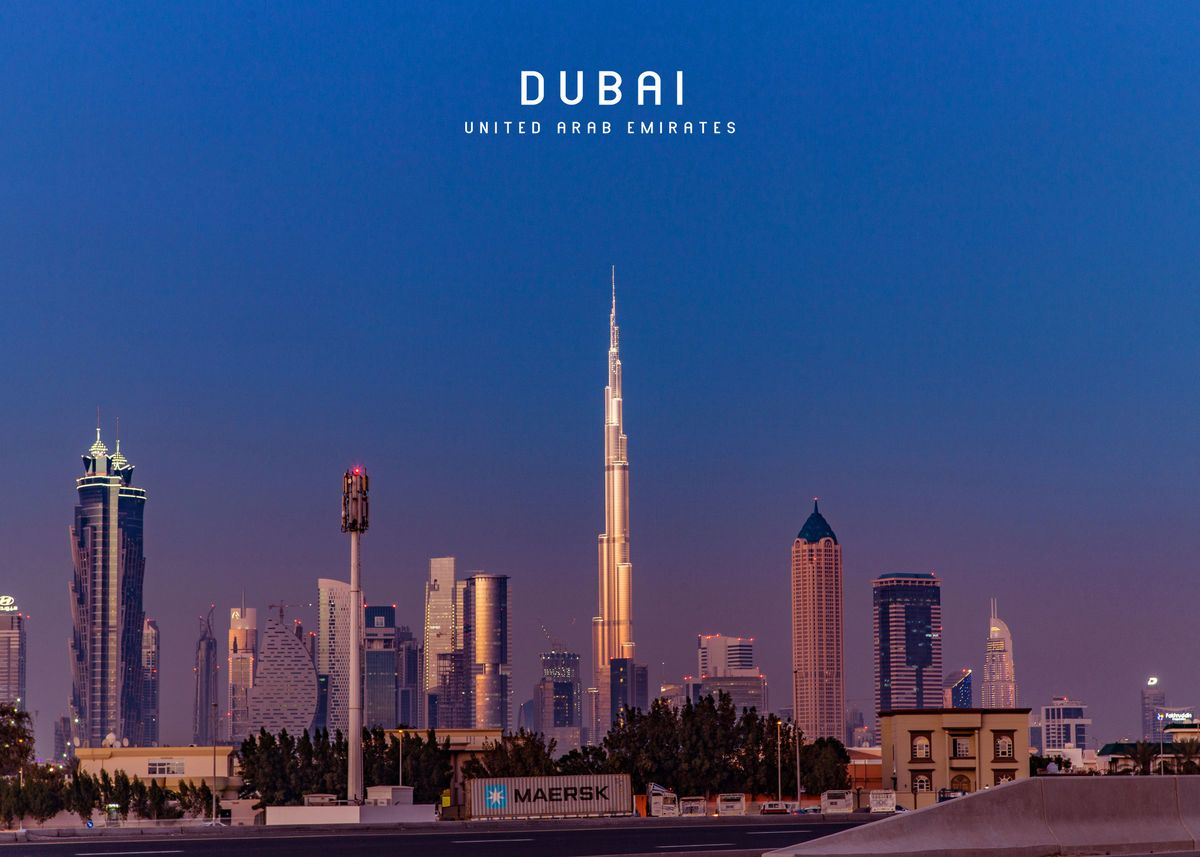 'Dubai ' Poster, picture, metal print, paint by Famous City | Displate