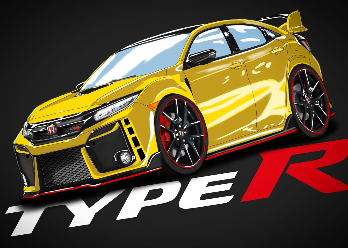 'Civic Type R LM Edition' Poster, picture, metal print, paint by ...